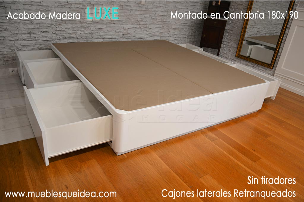 Montajes de Canapés con cajones laterales madera | QUE IDEA HOGAR